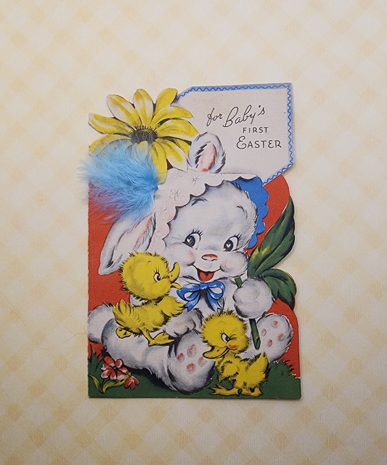 Vintage Baby's First Easter Card. - Etsy