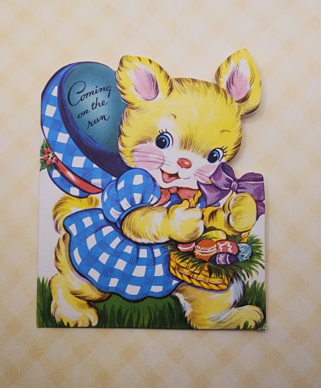 Vintage Easter Bunny Card - Etsy