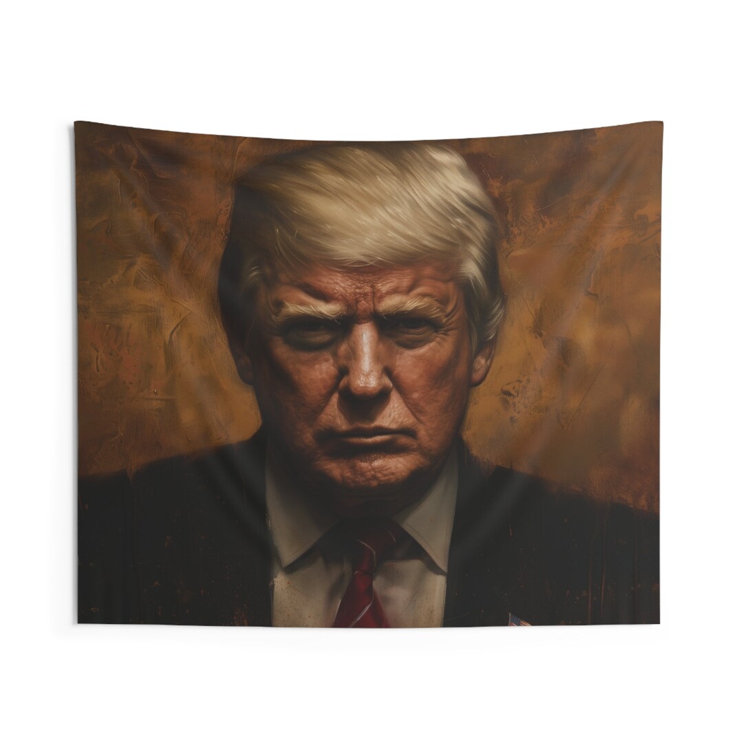 Portrait of the GOAT President Trump Indoor Wall Tapestries, Perfect ...