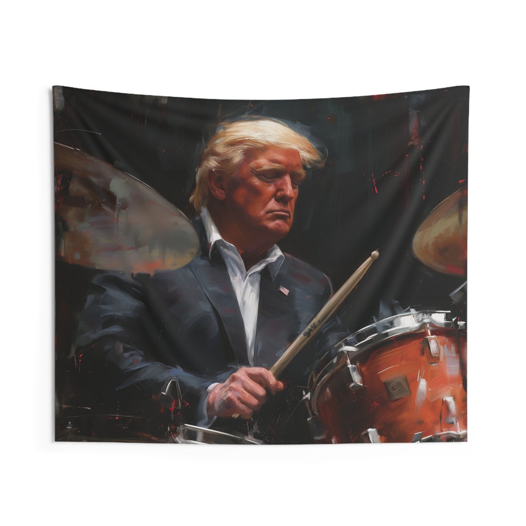 Trump Drummer Tapestry, Conservative Musician Gift - Etsy