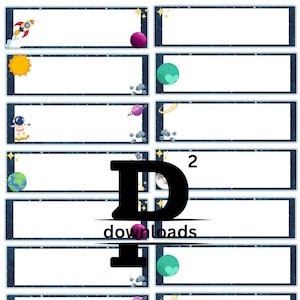 Space Theme Name Plates Table Name Display Name Tag - Etsy