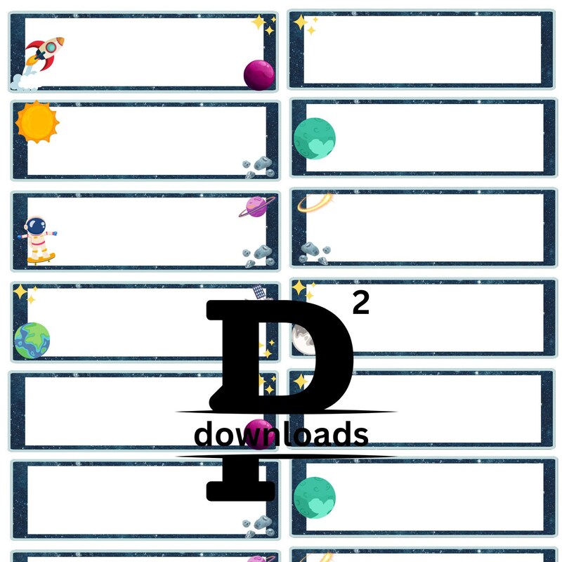 Space Name Tags - Etsy
