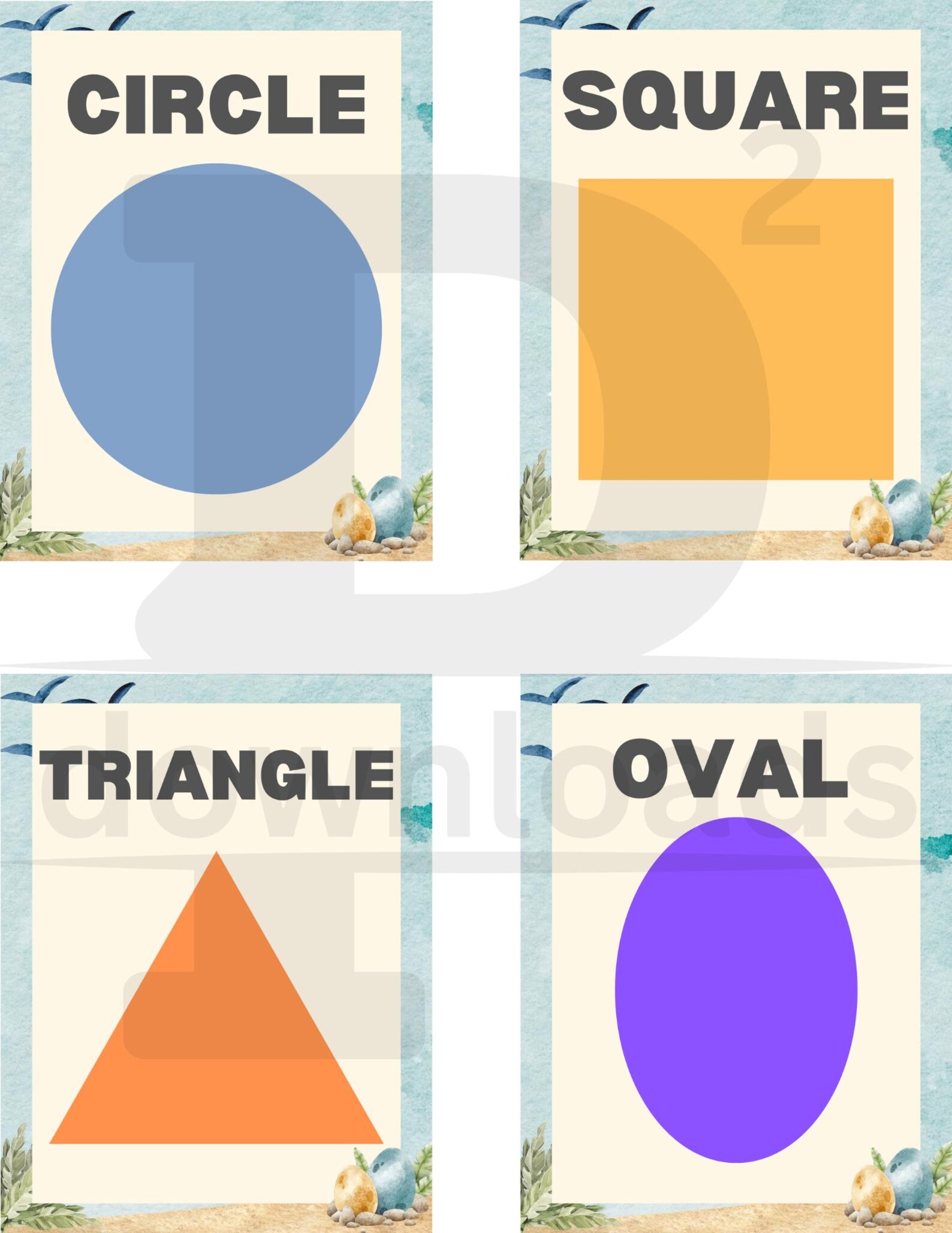 Dino Classroom Shape Chart, Dino Shapes, Preschool Dino Shapes Wall ...