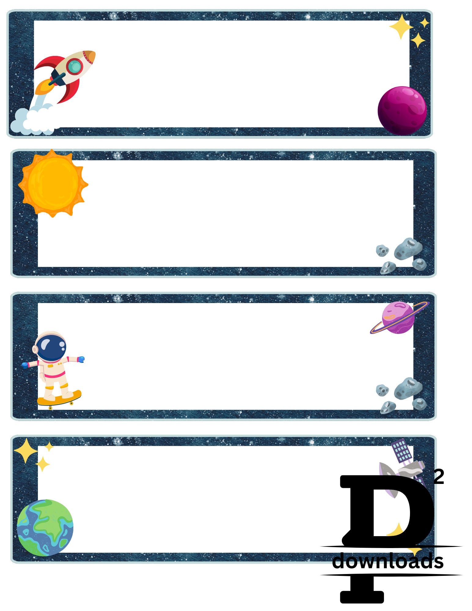 Space Theme Name Plates Table Name Display Name Tag - Etsy