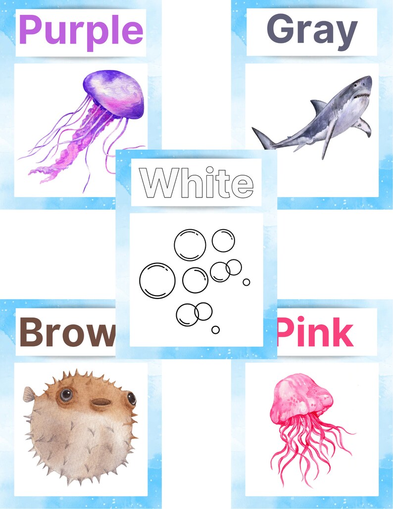 Ocean Theme Classroom Color Wall Chart, Sea Classroom Theme Color Chart ...