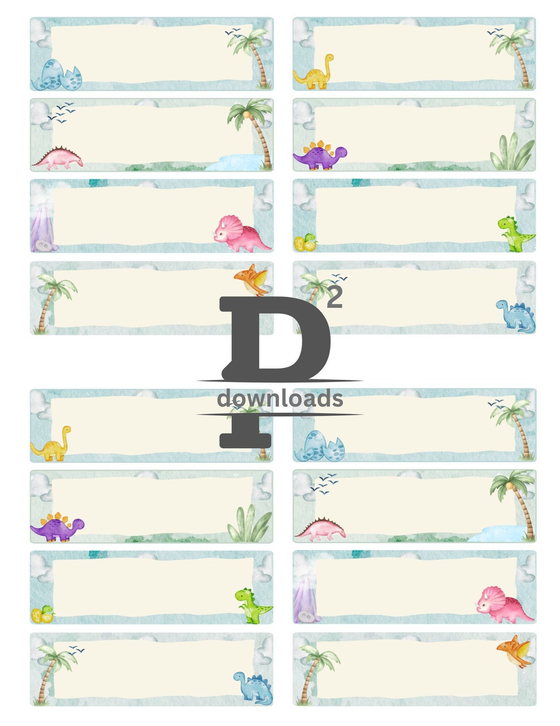 Dinosaur Classroom Desk or Chair Name Labels, Name Tags - Etsy