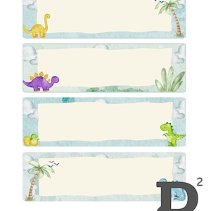 Dinosaur Classroom Desk or Chair Name Labels, Name Tags - Etsy