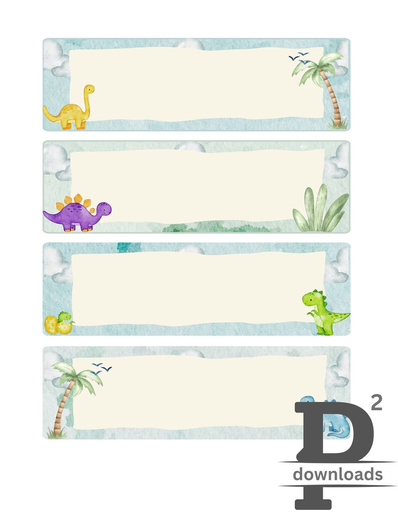 Dinosaur Classroom Desk or Chair Name Labels, Name Tags - Etsy