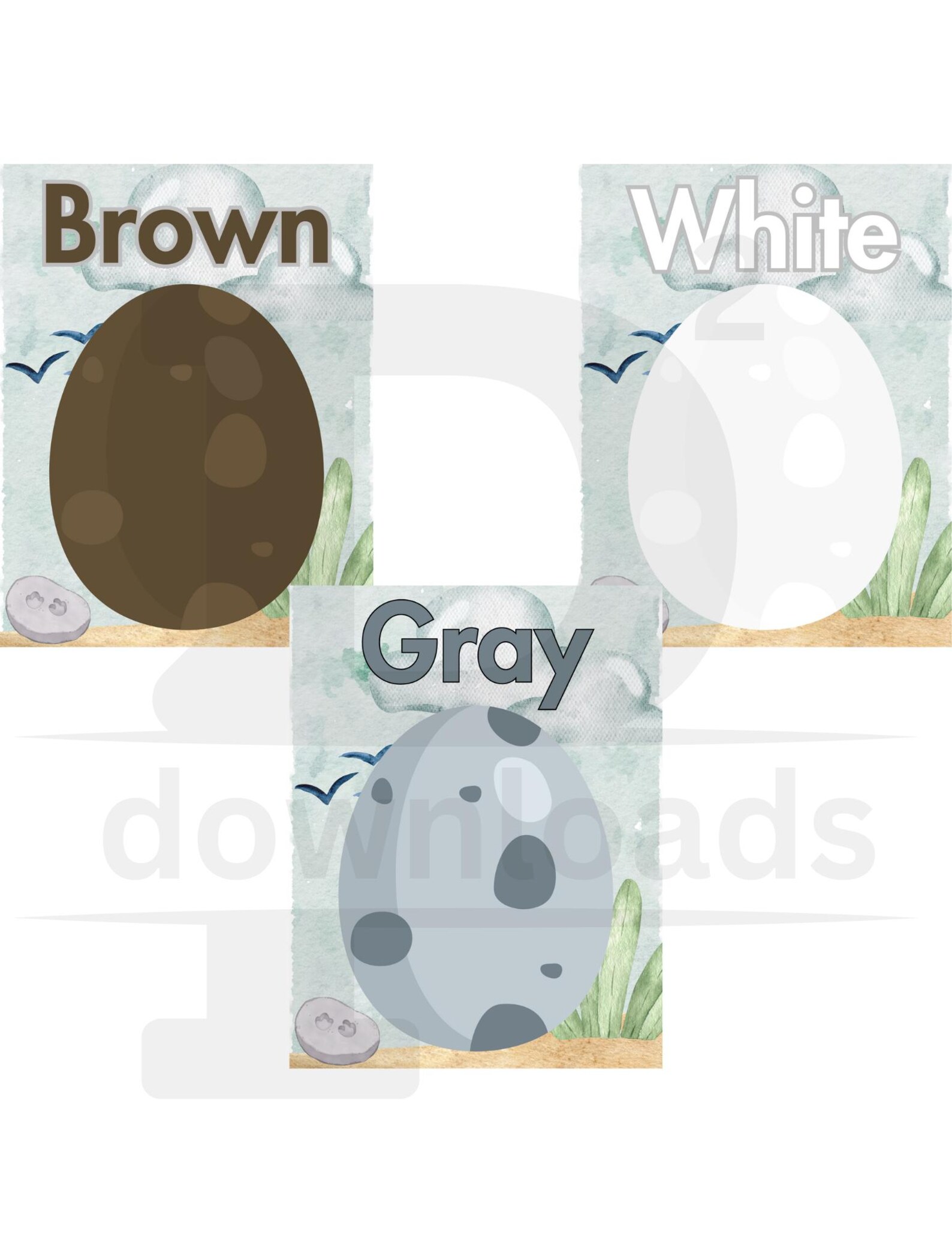 Dinosaur Classroom Theme Color Posters Chart - Etsy