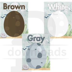 Dinosaur Classroom Theme Color Posters Chart - Etsy