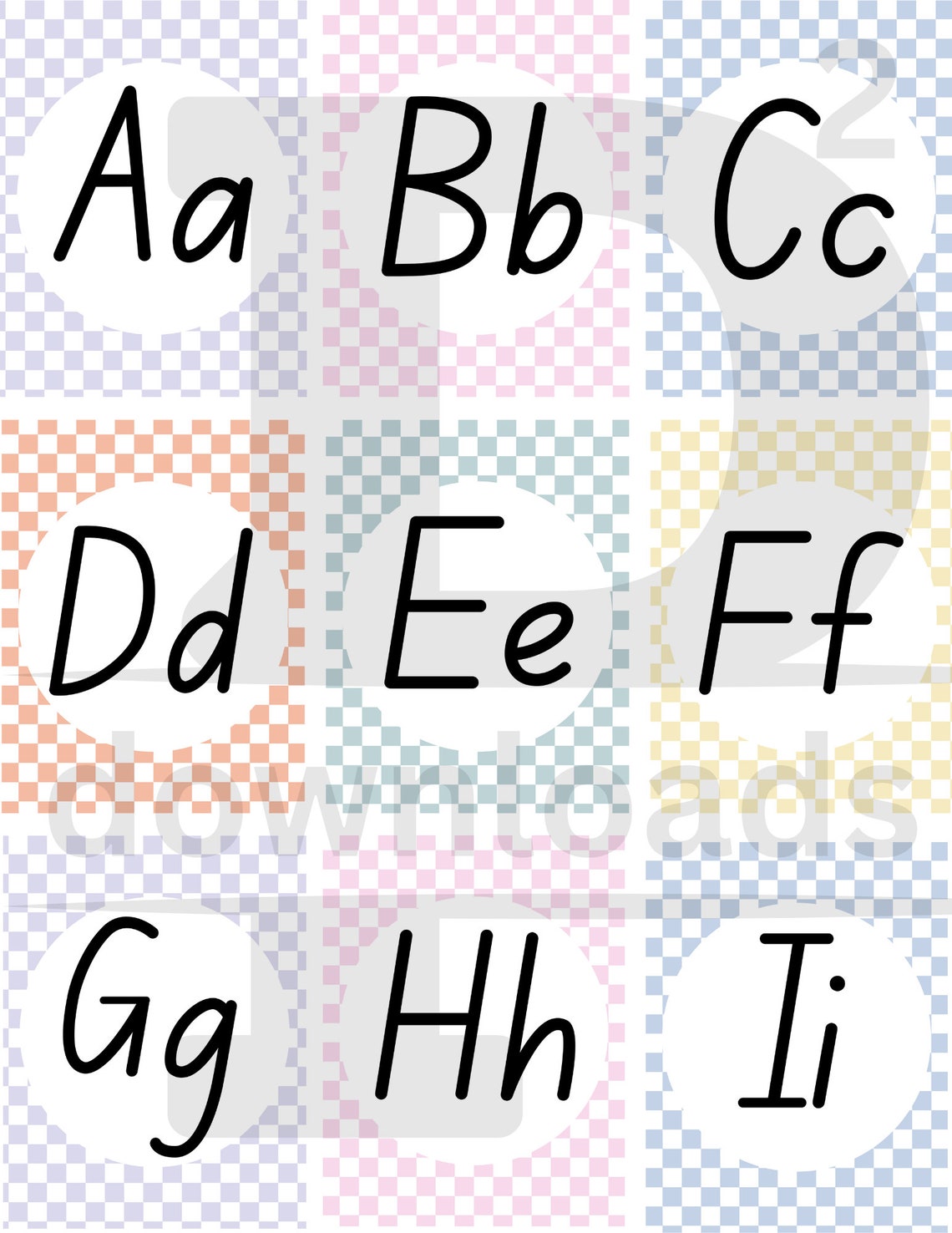 Checkered ABC Wall Chart, Checkered Classroom Wall Chart, ABC Wall ...