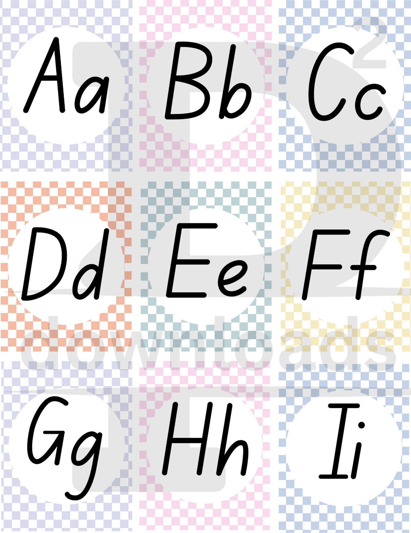 Checkered ABC Wall Chart, Checkered Classroom Wall Chart, ABC Wall ...