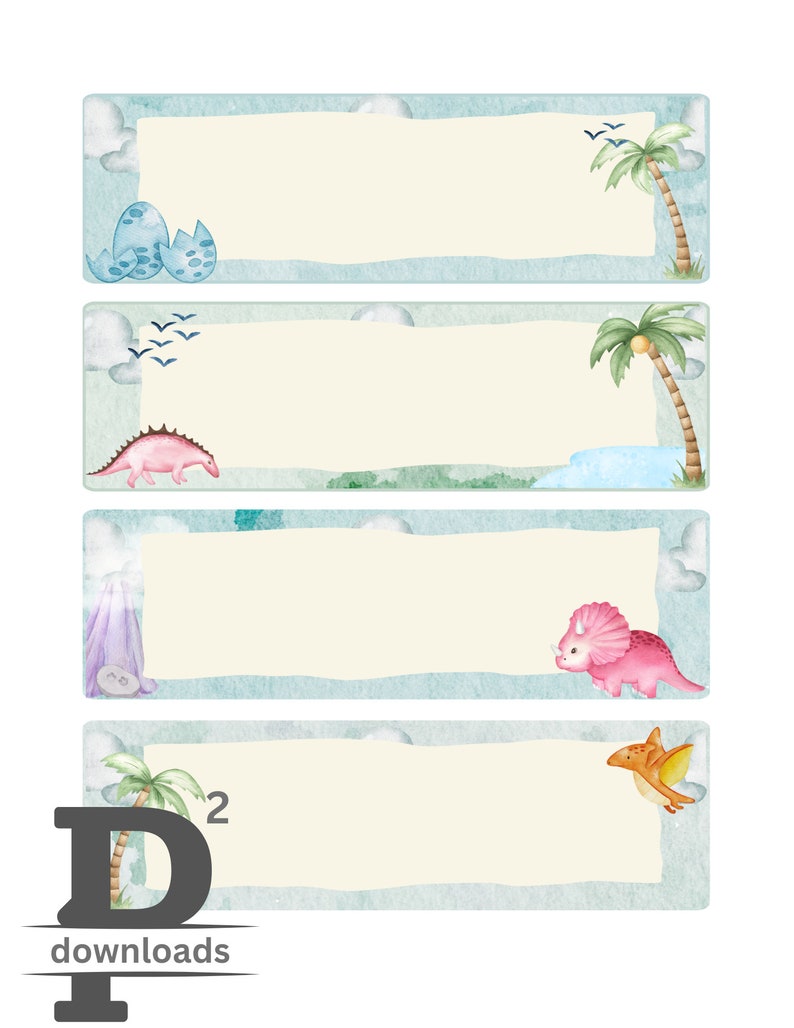 Dinosaur Classroom Desk or Chair Name Labels, Name Tags - Etsy