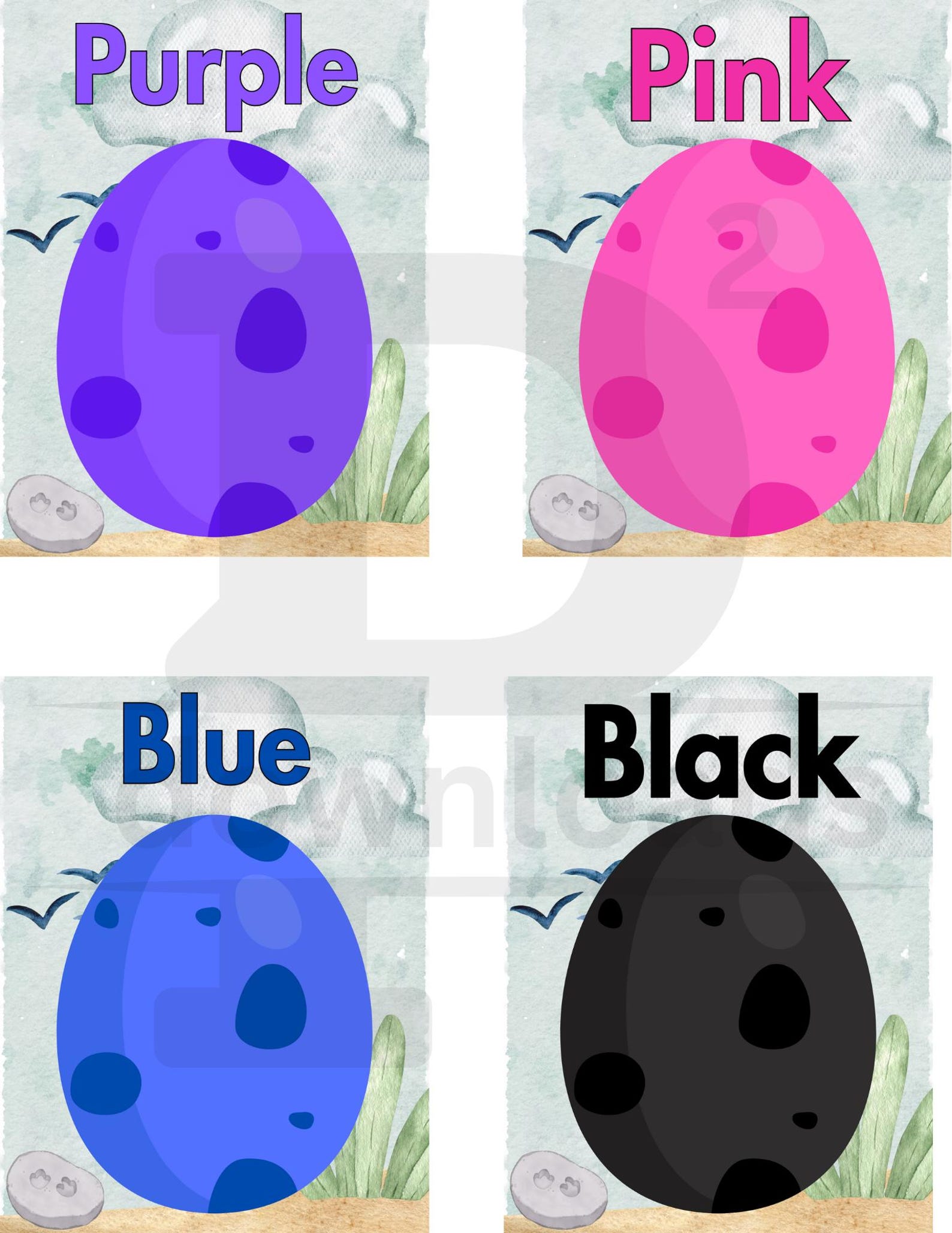 Dinosaur Classroom Theme Color Posters Chart - Etsy