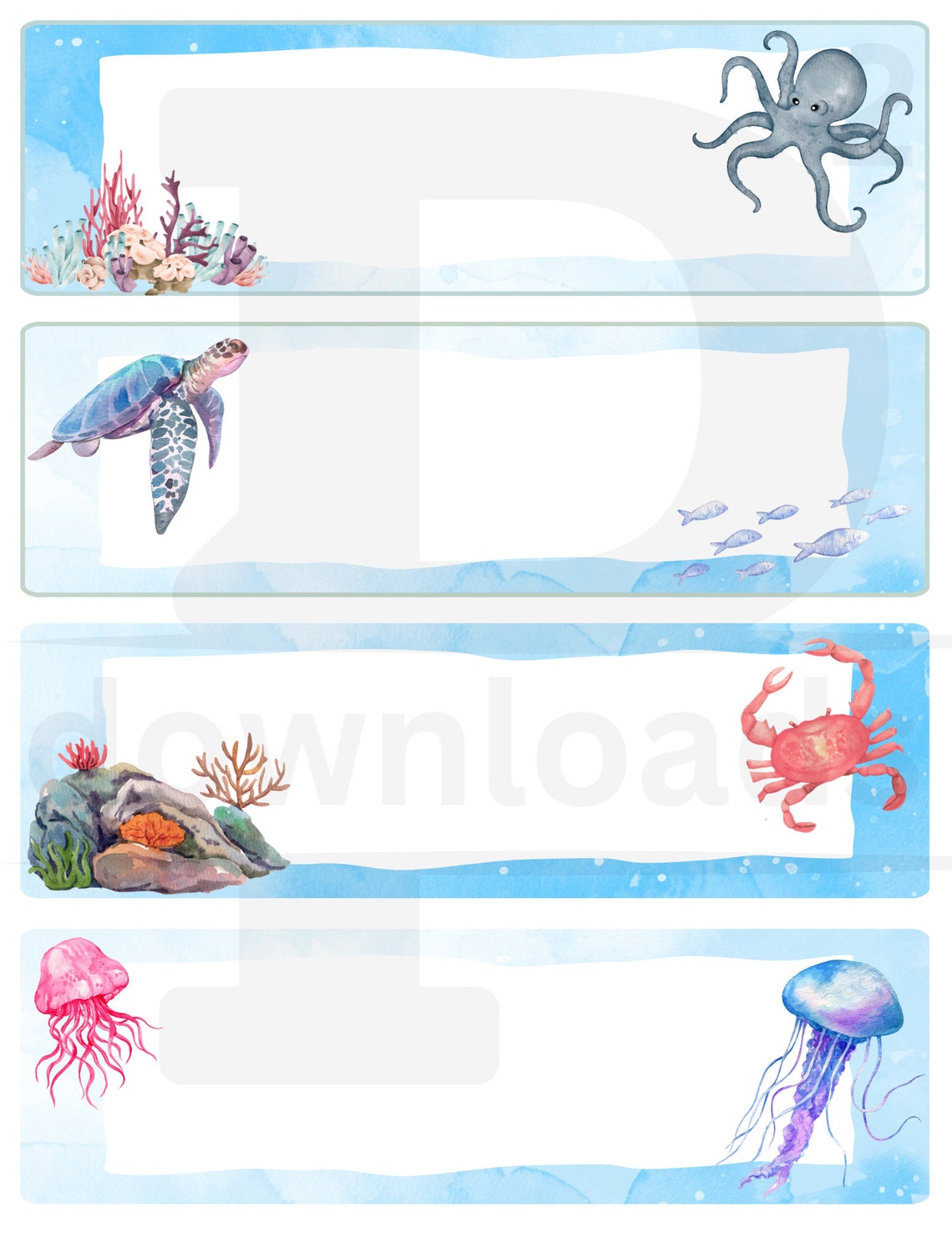 Ocean Theme Classroom Name Tags, Chair Name Tags, Sea Theme Classroom ...