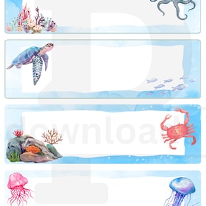 Ocean Theme Classroom Name Tags, Chair Name Tags, Sea Theme Classroom ...