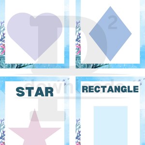 Classroom Ocean Theme Shape Chart, Ocean Shape Chart, Classroom Shape ...