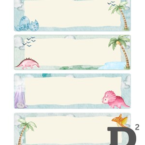 Dinosaur Classroom Desk or Chair Name Labels, Name Tags - Etsy
