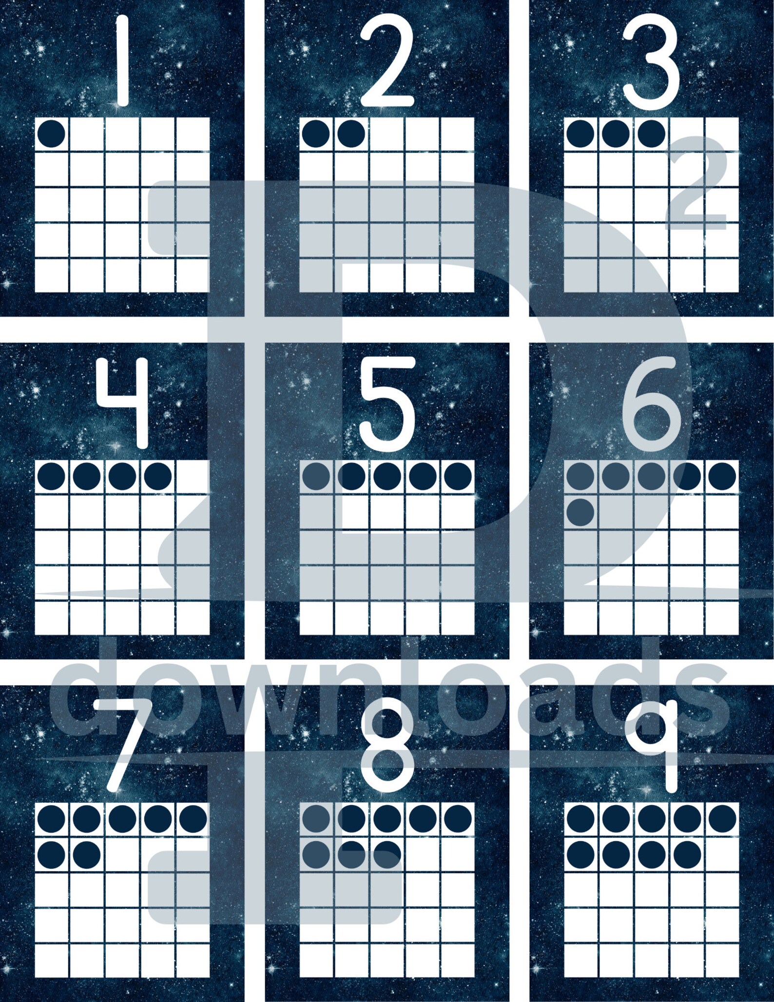 Space Theme Classroom Numbers 1-20 Wall Art - Etsy