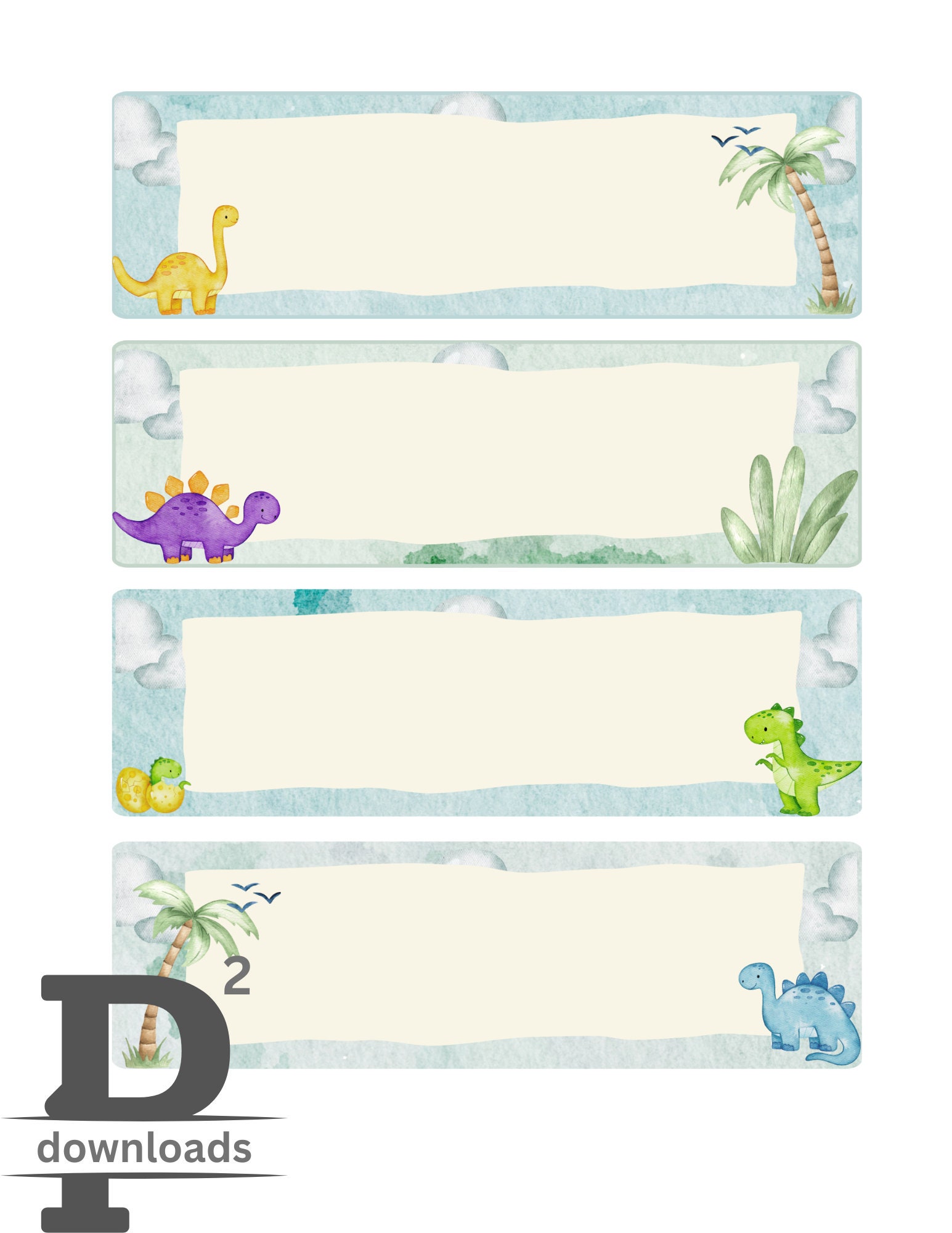 Dinosaur Classroom Desk or Chair Name Labels, Name Tags - Etsy