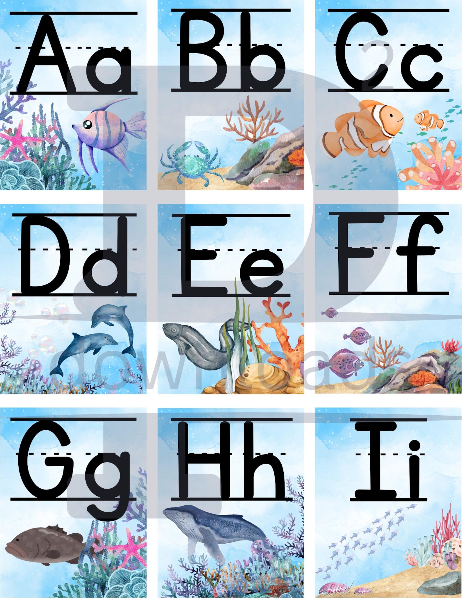 Ocean Theme Classroom Bundle, Ocean Classroom Charts, Ocean Alphabet ...