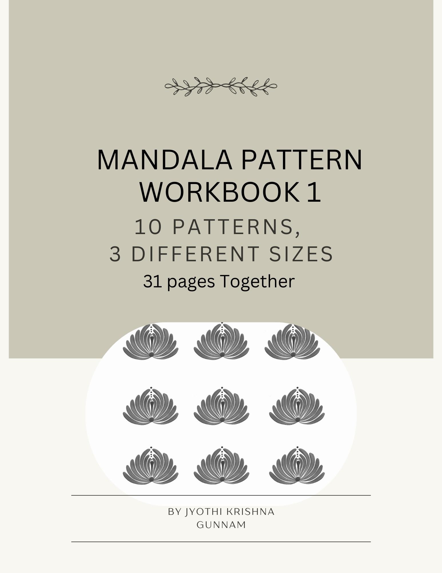 10 Mandala Brushstrokes Patterns at Three Different Sizes | Mandala ...