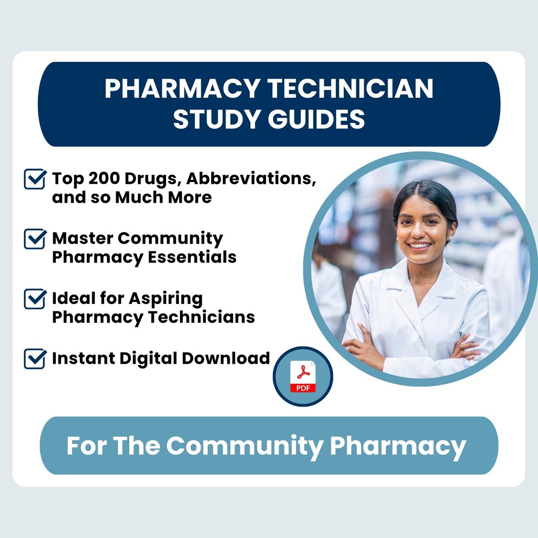 Community Pharmacy Technician Study Guides | Top 200 Drugs ...