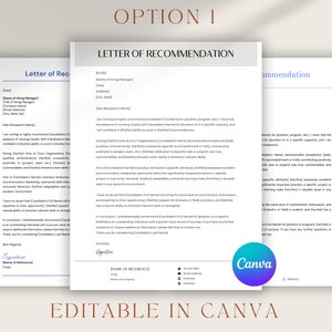 Professional Letter of Recommendation Template | Editable in Microsoft ...