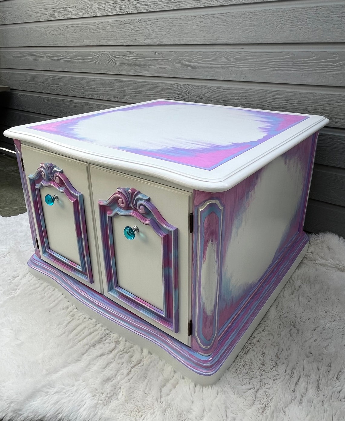 Hand Painted End Table - Etsy