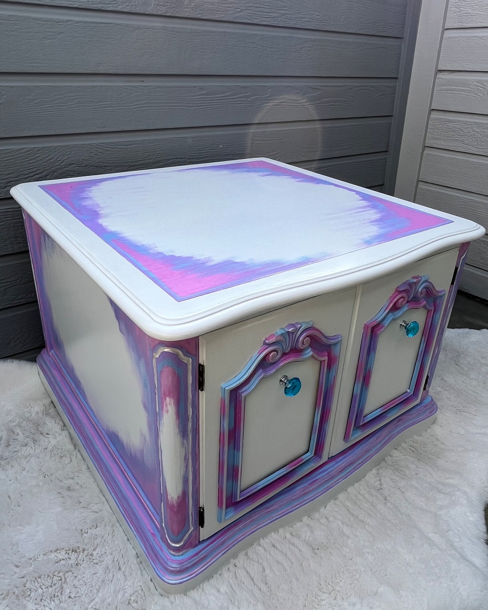 Hand Painted End Table - Etsy