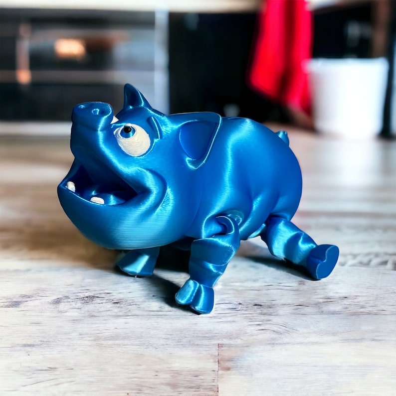 3D Printed Piggy Bank With Movable Legs and Head Brilliant for Saving ...