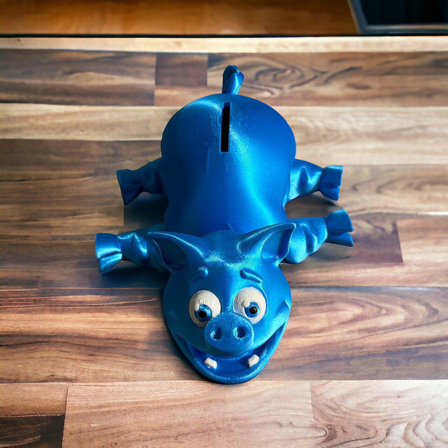 3D Printed Piggy Bank With Movable Legs and Head Brilliant for Saving ...