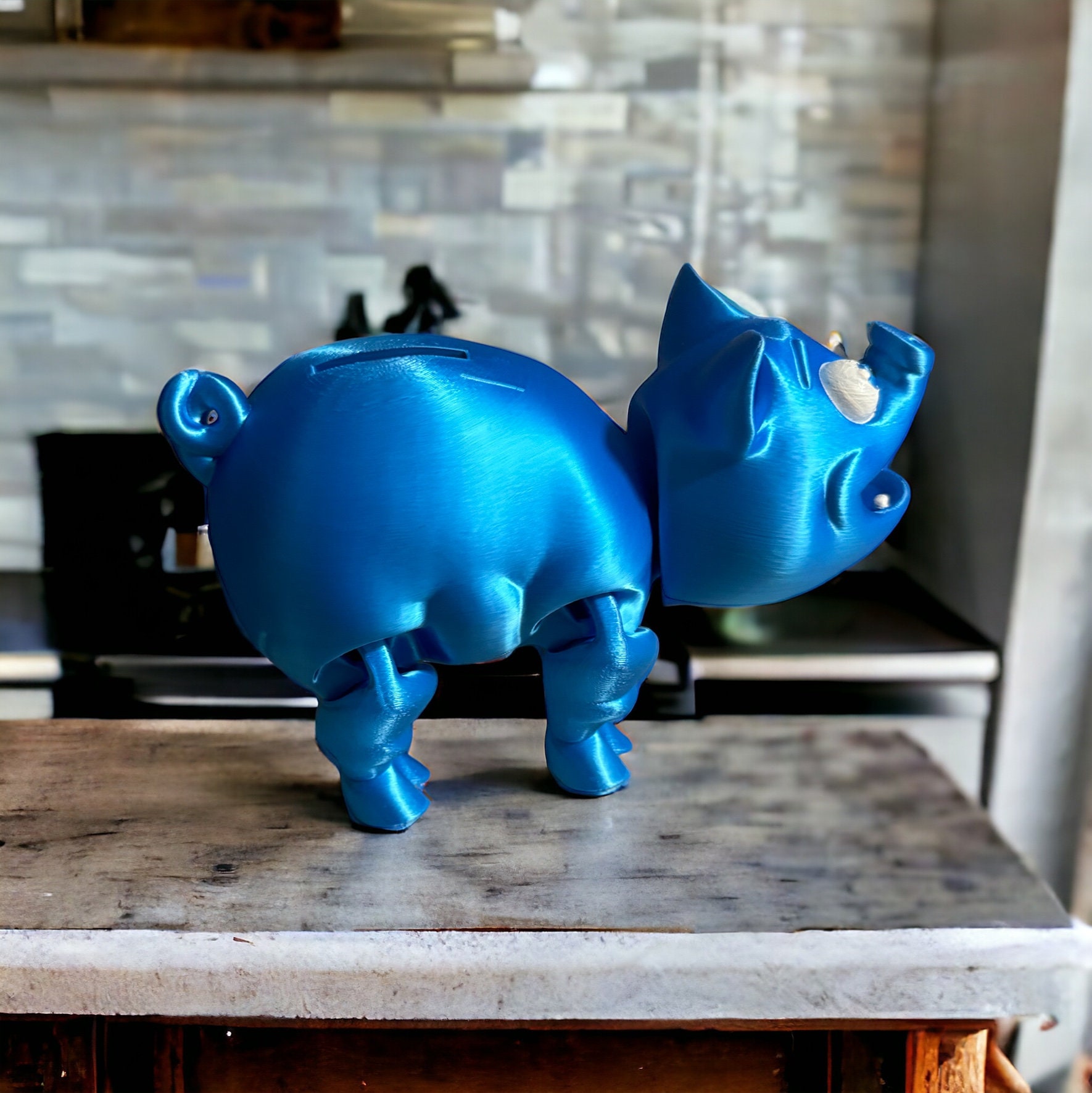 3D Printed Piggy Bank With Movable Legs and Head Brilliant for Saving ...