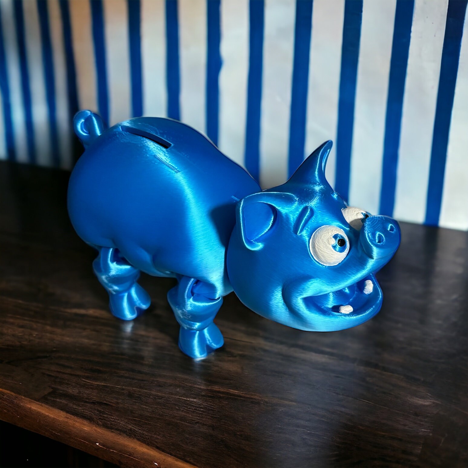 3D Printed Piggy Bank With Movable Legs and Head Brilliant for Saving ...