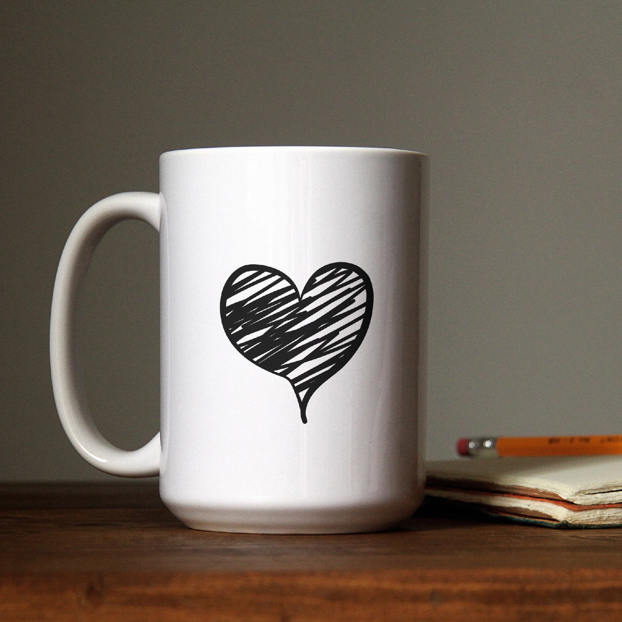 Scratched Hand Drawn Heart, Svg, Eps, Dxf, Png, Jpg - Etsy