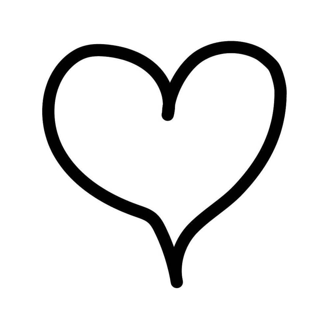 Hand Drawn Outline Heart, Digital Download, Svg, Eps, Dxf, Jpg, Png - Etsy