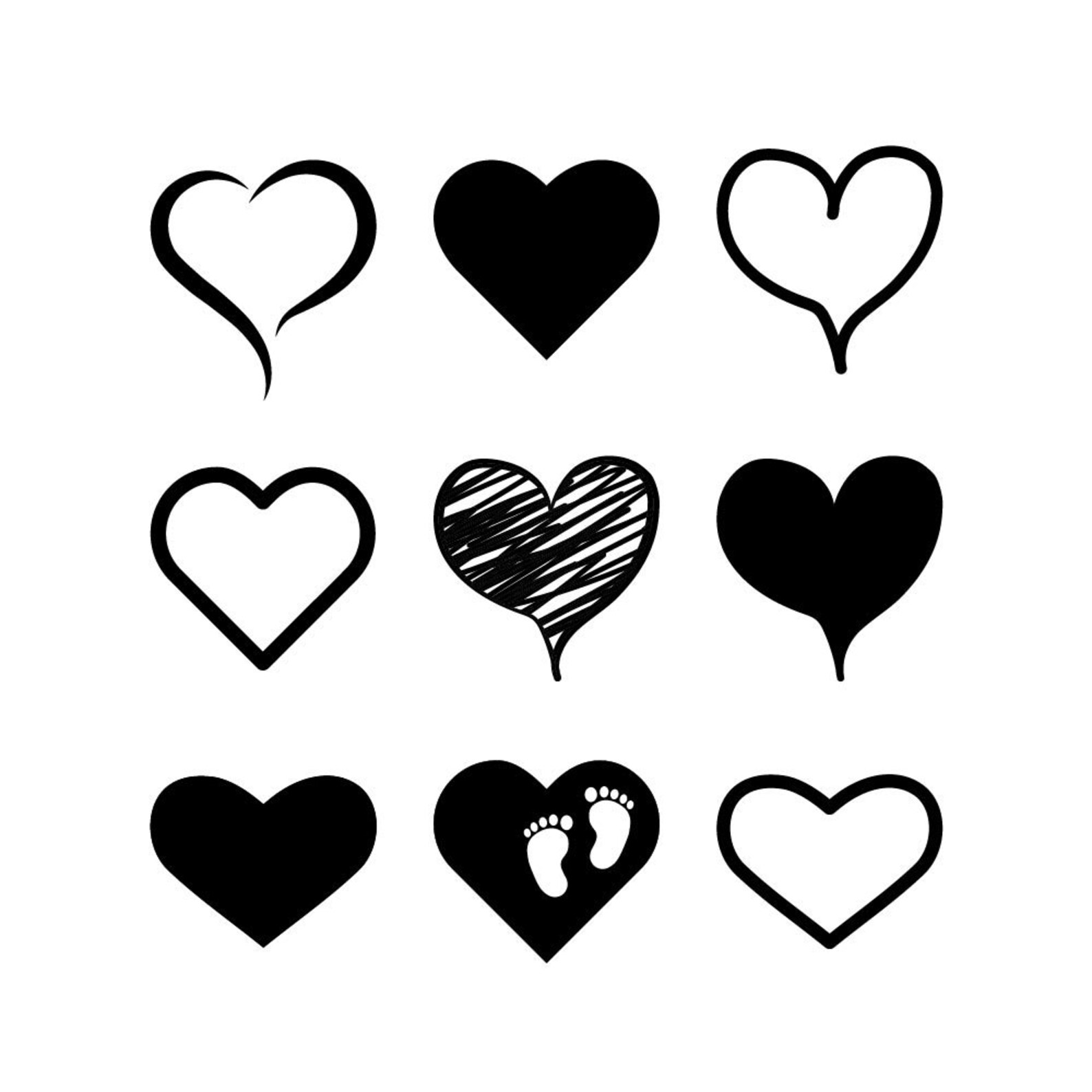 Hearts Bundle, Valentines Day, Digital Download, Svg, Eps - Etsy