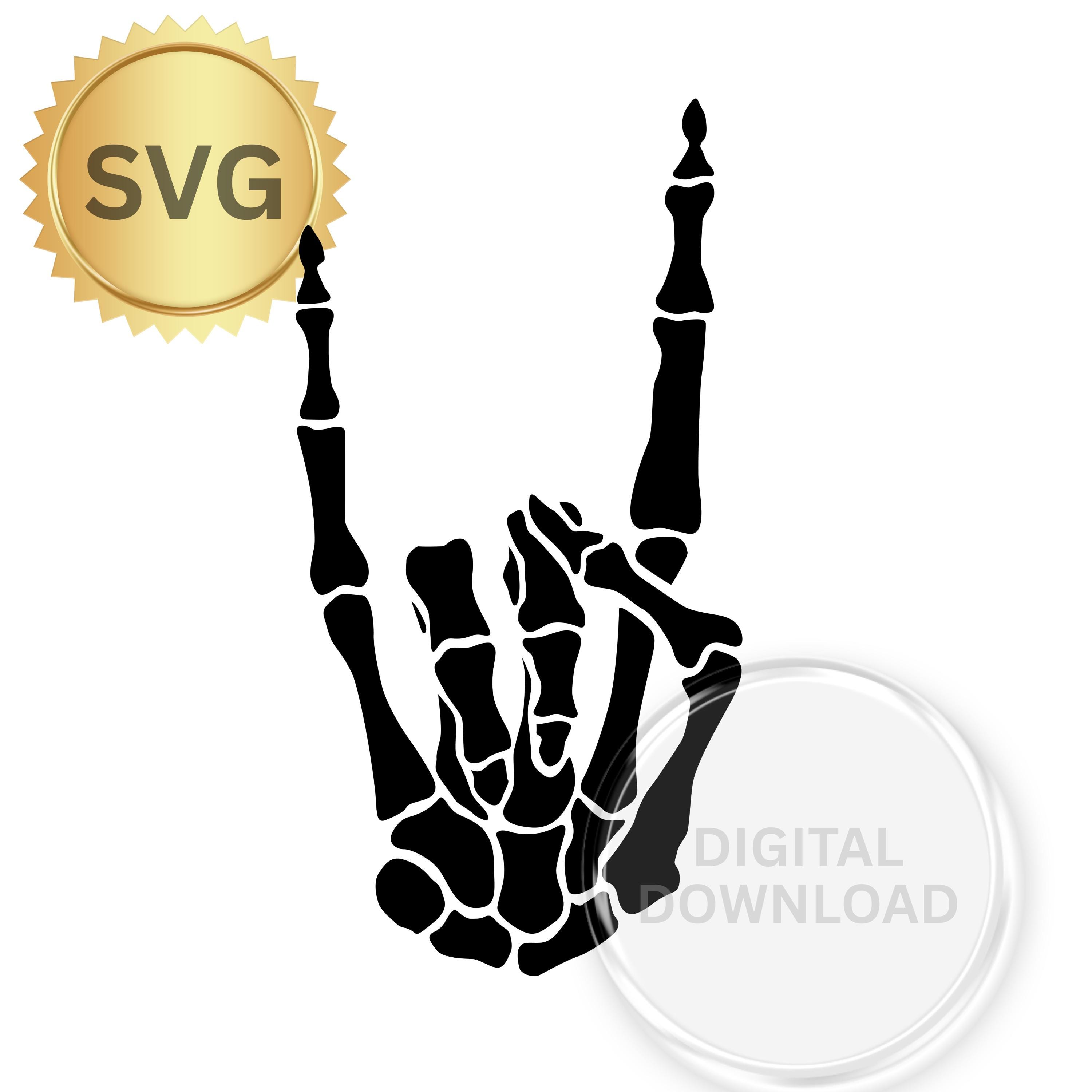 Skeleton Rock Sign Halloween SVG: Cricut Cut Files - Etsy