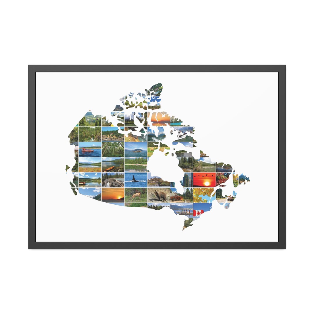 Canadian Map Wall Art, Canada Day Wall Art, Canadian Pictures Map ...