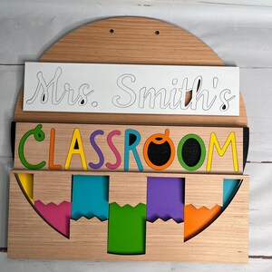DIY School Classroom Door Sign, Unfinished Teacher Door Sign, Back to ...