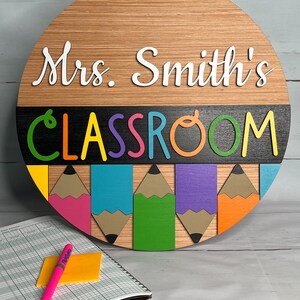 DIY School Classroom Door Sign, Unfinished Teacher Door Sign, Back to ...