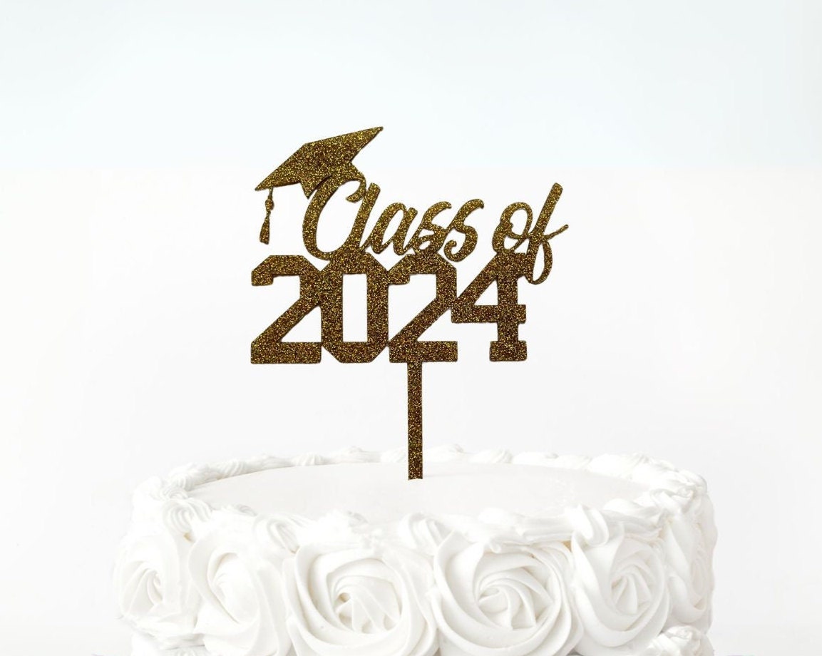 Graduation Cake Topper 2024, Class of 2024, Acrylic Cake Topper ...