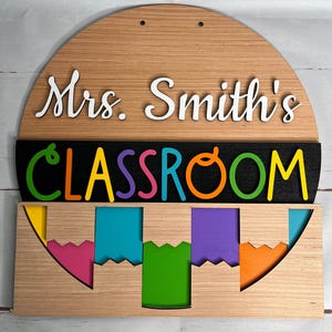 DIY School Classroom Door Sign, Unfinished Teacher Door Sign, Back to ...