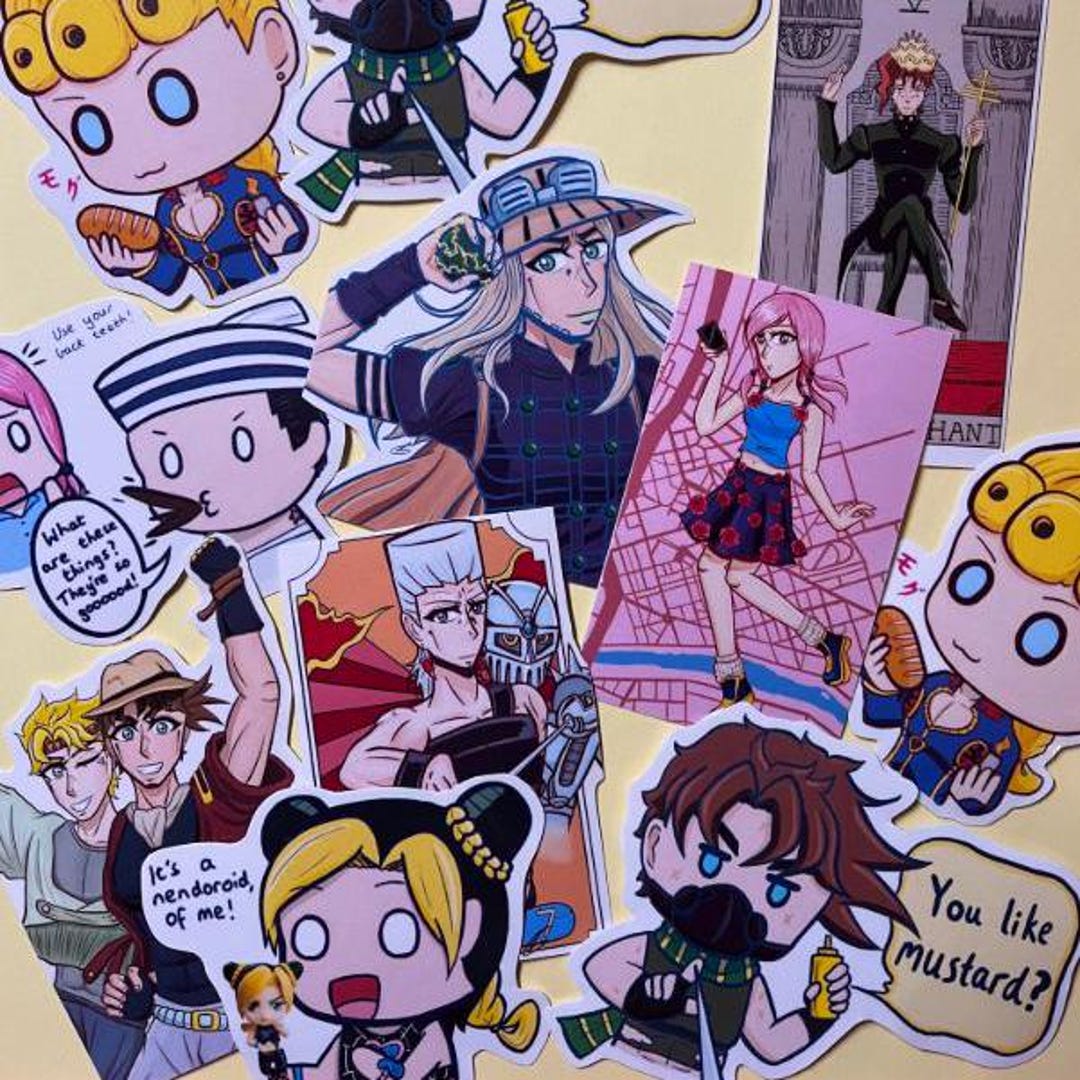 Jojo's Bizarre Adventure Handmade Chibi Stickers Anime Joestar Joseph ...