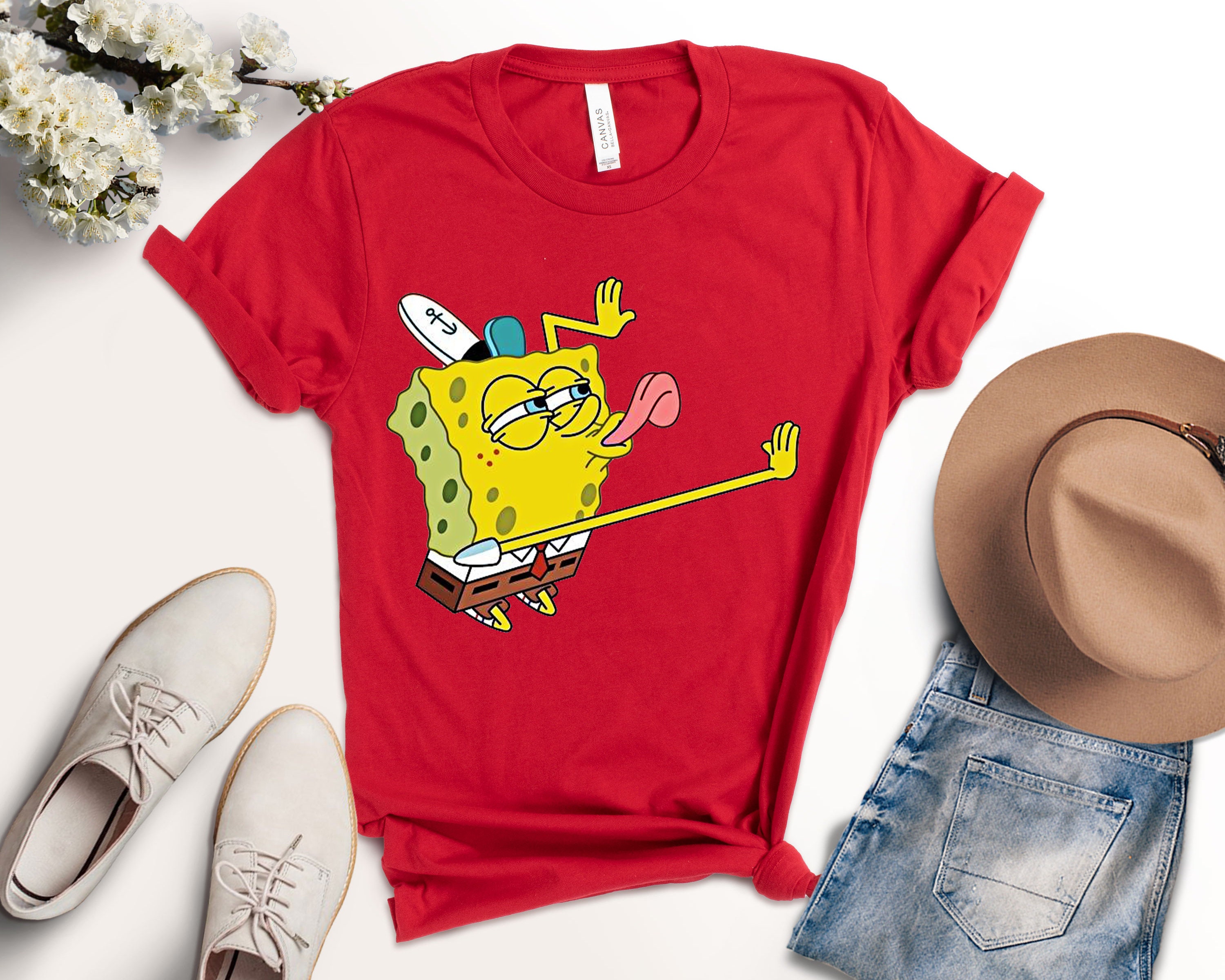 Spongebob Shirt, Spongebob Funny Shirt, Shirt for Friend, Vintage ...