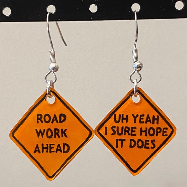 Earrings Road Work - Etsy