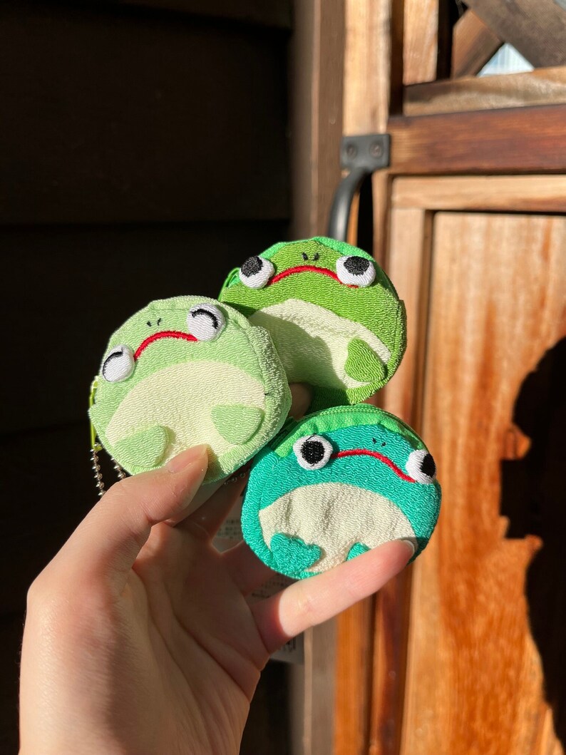 Cute Small Frog Pouch Tiny Coin Case Kawaii Smiling Frog for Gift for ...