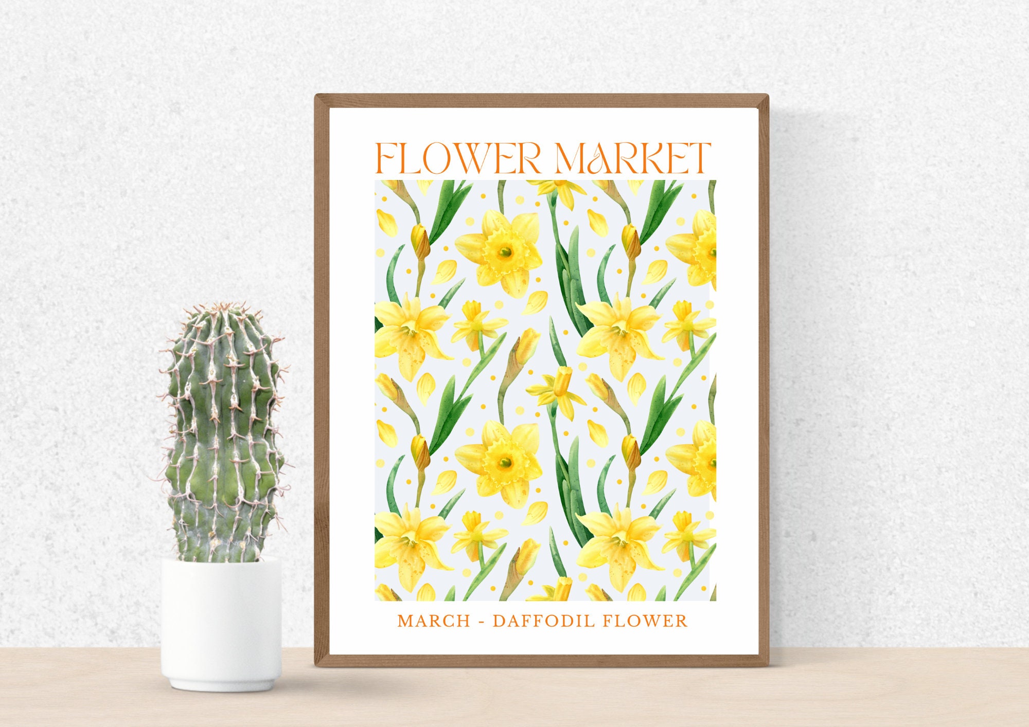 March Birth Month Flower Print Flower Market Print Flower Wall Art ...
