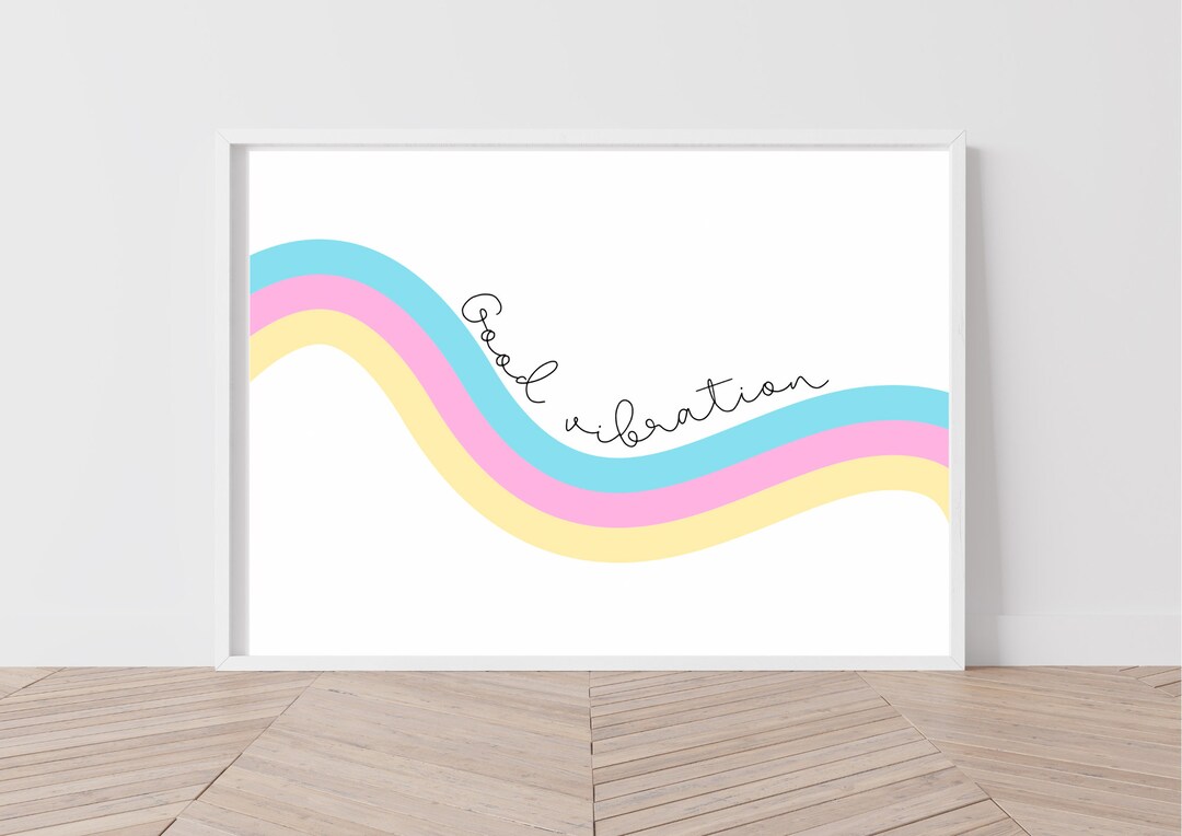 Good Vibration Print: Minimalist Pastel Decor (digital Download) - Etsy
