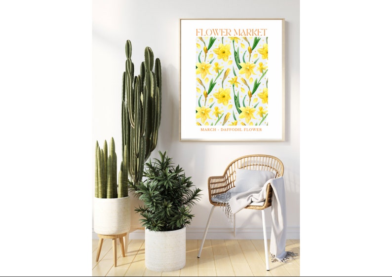 March Birth Month Flower Print Flower Market Print Flower Wall Art ...